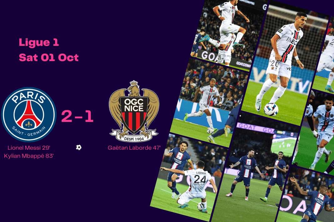 Ligue 1 2022/23: PSG vs Nice - data viz, stats and insights