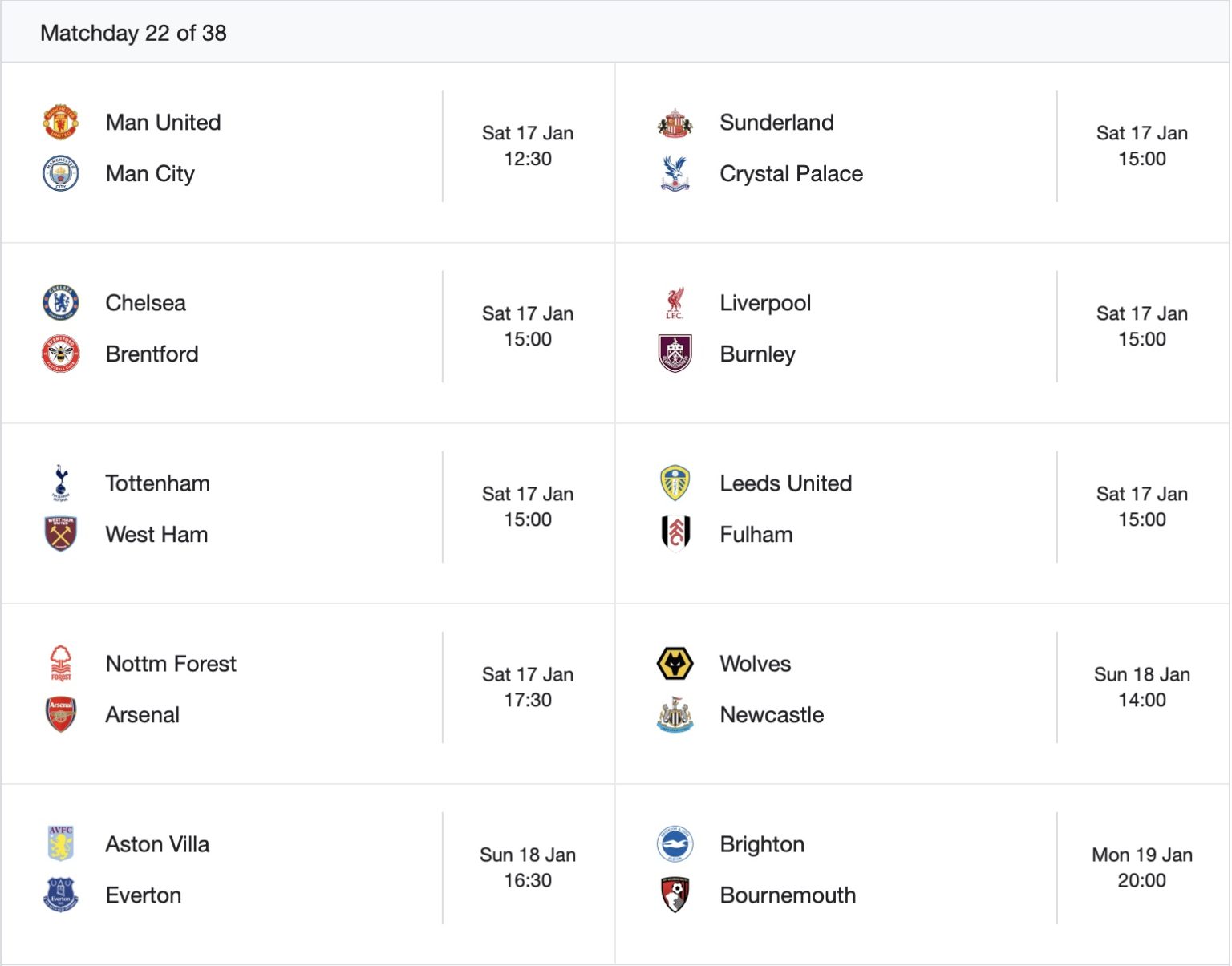 Free FPL GW22 Tips - Fantasy Premier League Gameweek 22